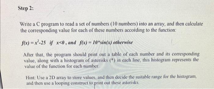 Solved Write a C program to read a set of numbers ( 10 | Chegg.com