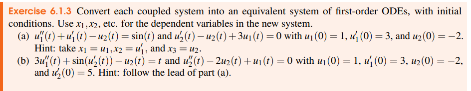 Solved Exercise 6 1 3 ﻿convert Each Coupled System Into An