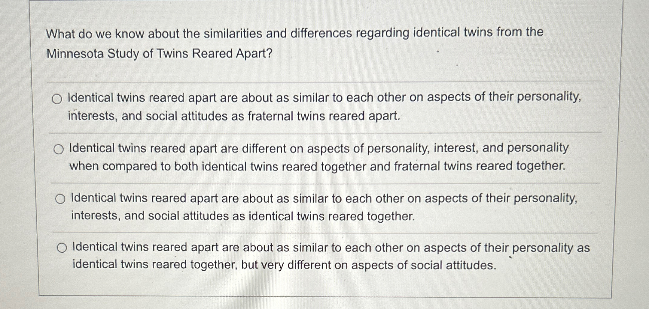 Solved What do we know about the similarities and | Chegg.com