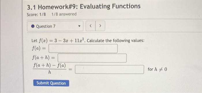 Solved 3 1 Homework 9 Evaluating Functions Score 1 81 8