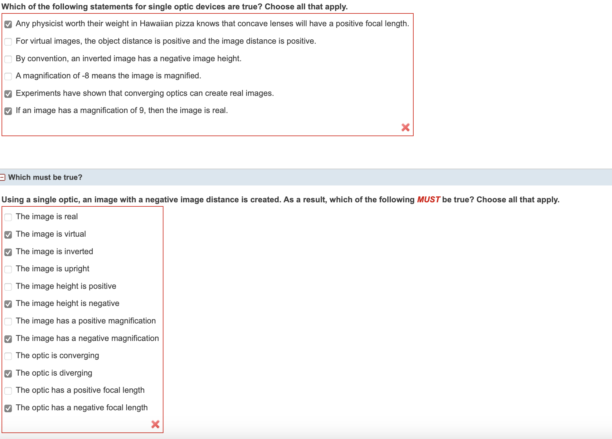 Solved Which of the following statements for single optic | Chegg.com