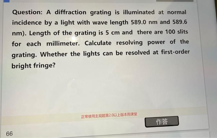 Solved Question: A diffraction grating is illuminated at | Chegg.com