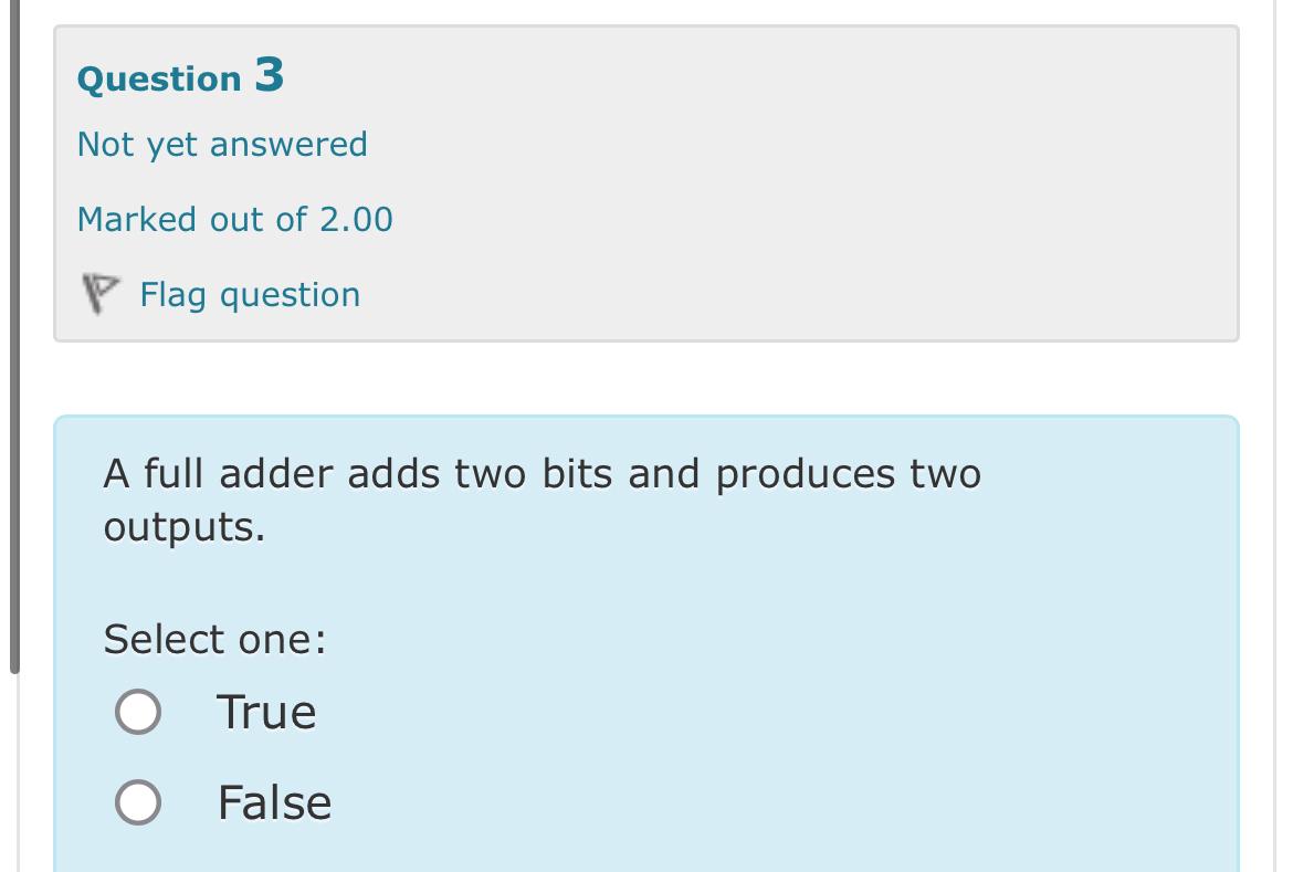 Solved Question 3Not yet answeredMarked out of 2.00Flag | Chegg.com Solved Question 3Not yet answeredMarked out of 2.00Flag | Chegg.com