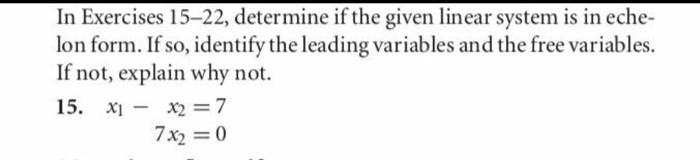 Solved In Exercises 15–22, determine if the given linear | Chegg.com
