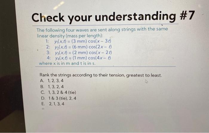 Solved The following four waves are sent along strings with | Chegg.com