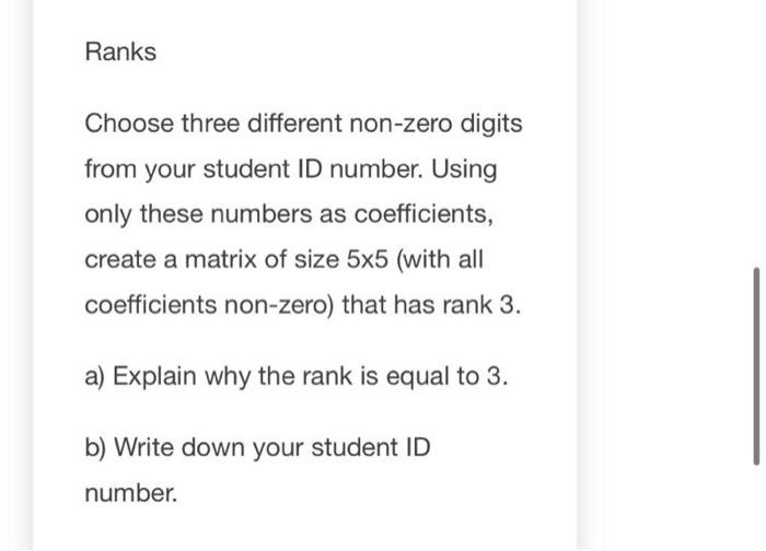 Solved Ranks Choose three different non-zero digits from | Chegg.com