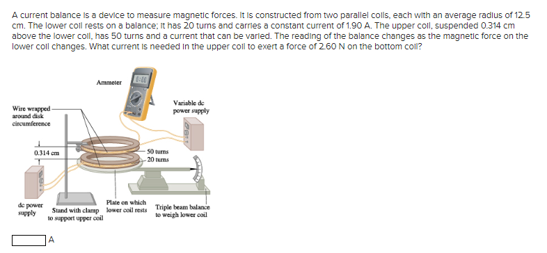 A current balance is a device to measure magnetic | Chegg.com