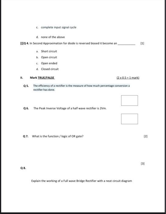 Solved L. Multiple choice Questions. Choose (tick/ dircle) | Chegg.com