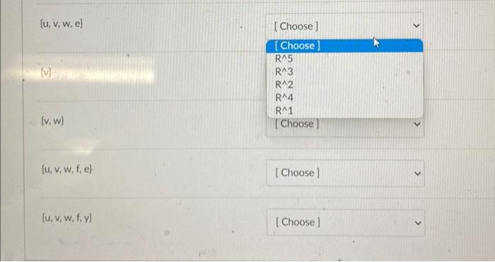Solved Consider the set of column vectors in R5. | Chegg.com