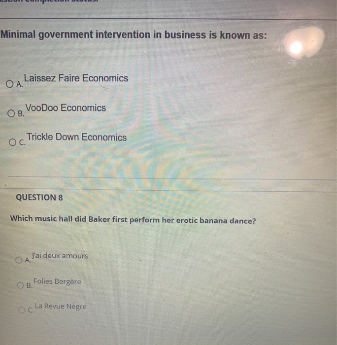 Solved Minimal government intervention in business is known | Chegg.com