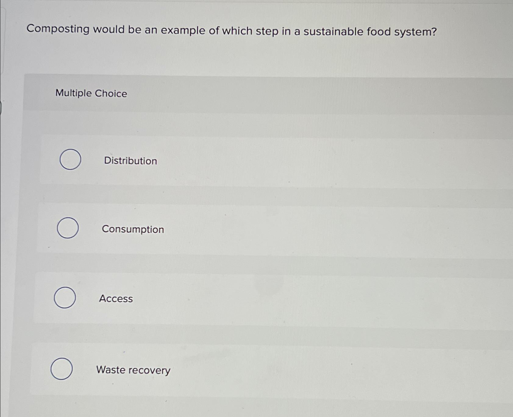 Solved Composting would be an example of which step in a | Chegg.com