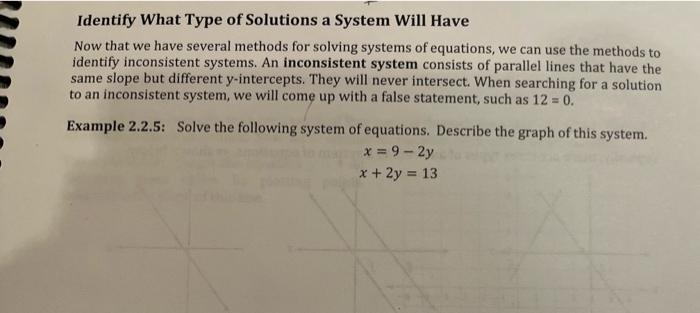 Solved Identify What Type of Solutions a System Will Have | Chegg.com