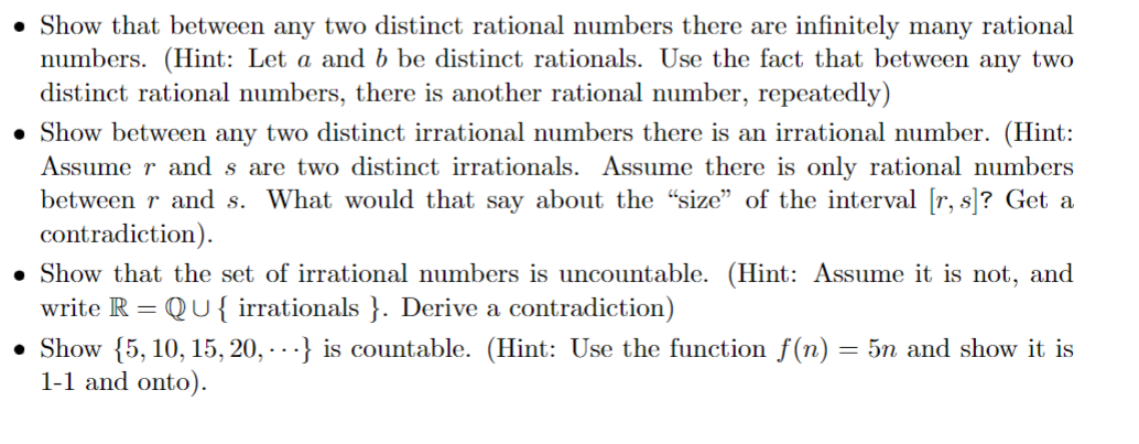 Show that between any two distinct rational numbers | Chegg.com