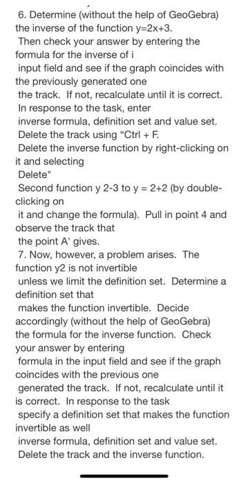 Solved 6. Determine (without the help of GeoGebra) the | Chegg.com