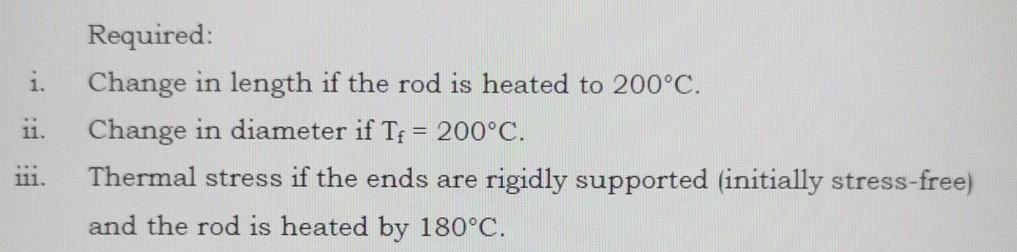 Solved Coefficient of Thermal Expansion Problems: a. Steel | Chegg.com