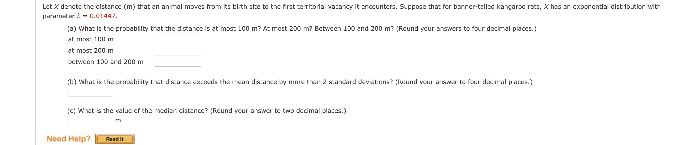 Solved parameter λ=0.01447.(a) ﻿What is the probability that | Chegg.com