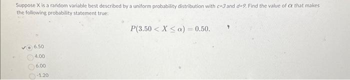 Solved Suppose X is a random variable best described by a | Chegg.com