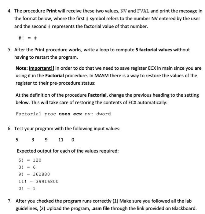 Solved Write a program that calculates the factorial of a | Chegg.com