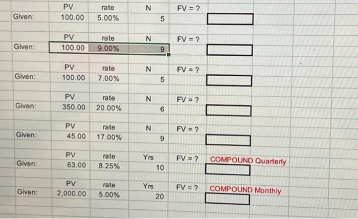 Solved Given: Given: Given: Given: Given: Given: Given: PV | Chegg.com