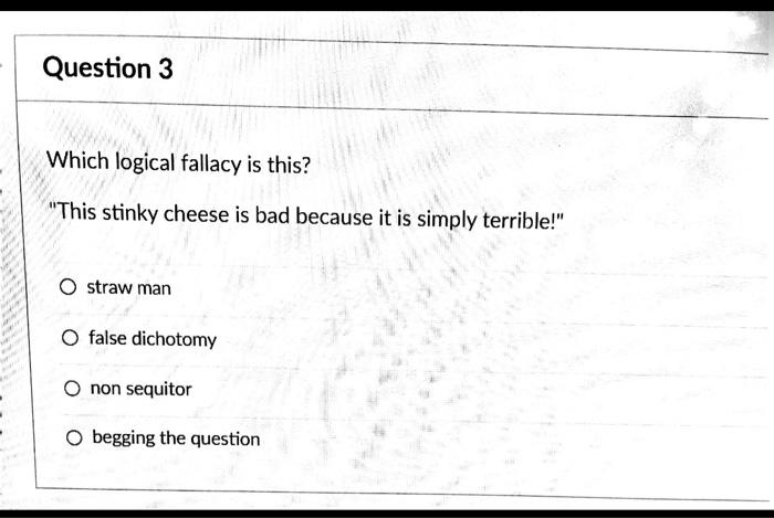 Solved Which logical fallacy is this... "Either you're with | Chegg.com