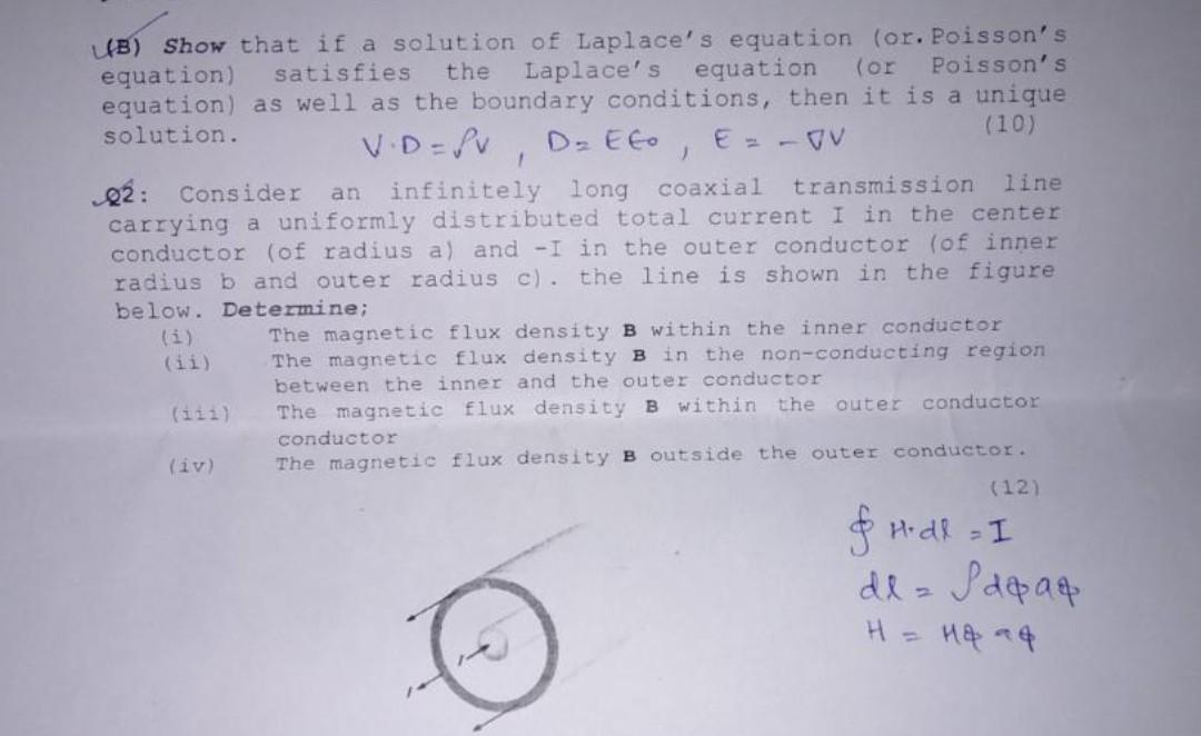 Solved Subject is Electromagnetic theory Solve these two | Chegg.com