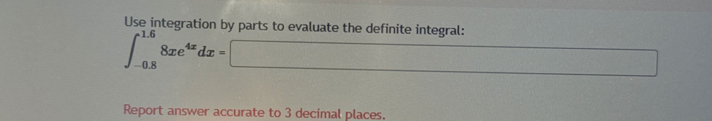 Solved Use integration by parts to evaluate the definite | Chegg.com