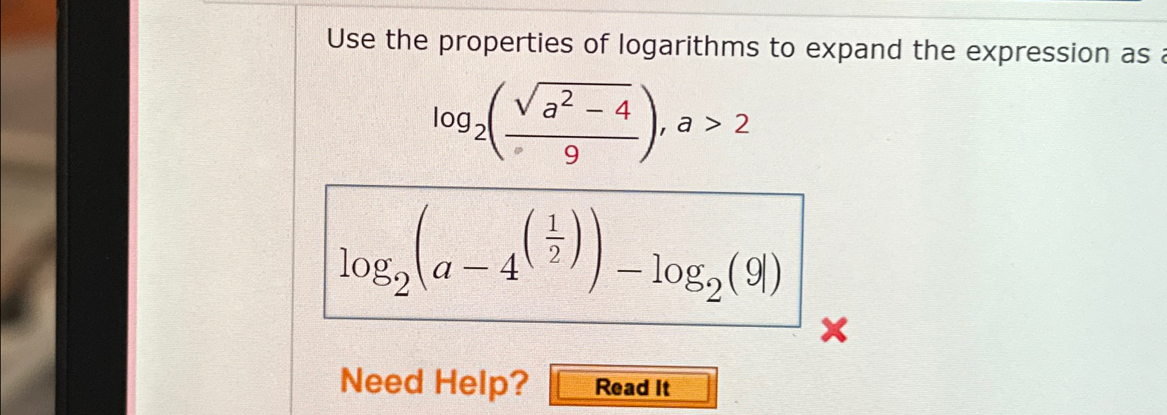 Solved Use the properties of logarithms to expand the | Chegg.com