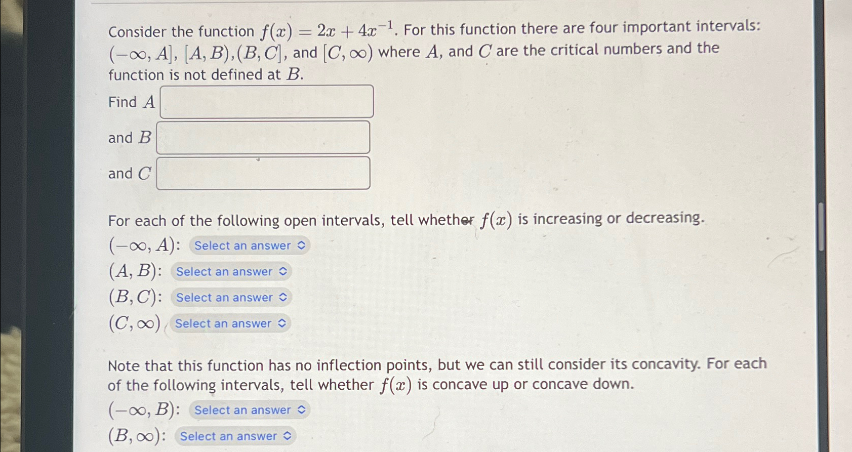 Solved Consider the function f(x)=2x+4x-1. ﻿For this | Chegg.com