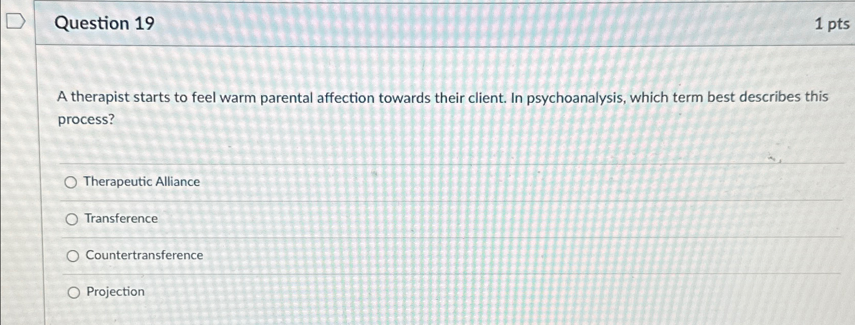 Solved Question 191 ﻿ptsA therapist starts to feel warm | Chegg.com