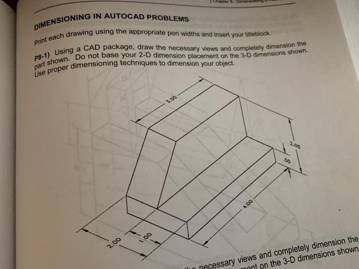 Solved DIMENSIONING IN AUTOCAD PROBLEMS Print each drawing | Chegg.com