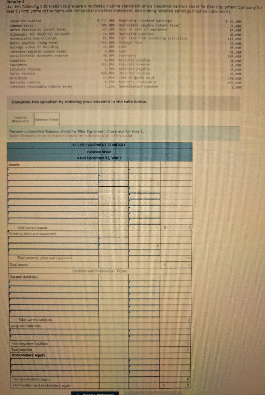 Problem 9 25a Algo Multistep Income Statement And