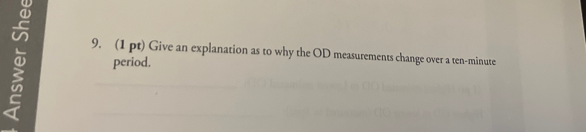 Solved (1 ﻿pt) ﻿Give an explanation as to why the OD | Chegg.com