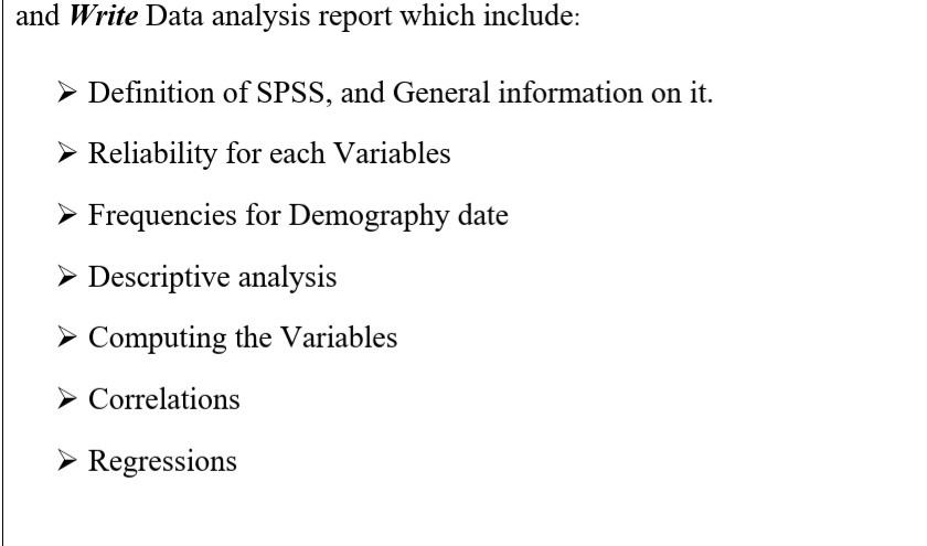 Solved and Write Data analysis report which include: | Chegg.com