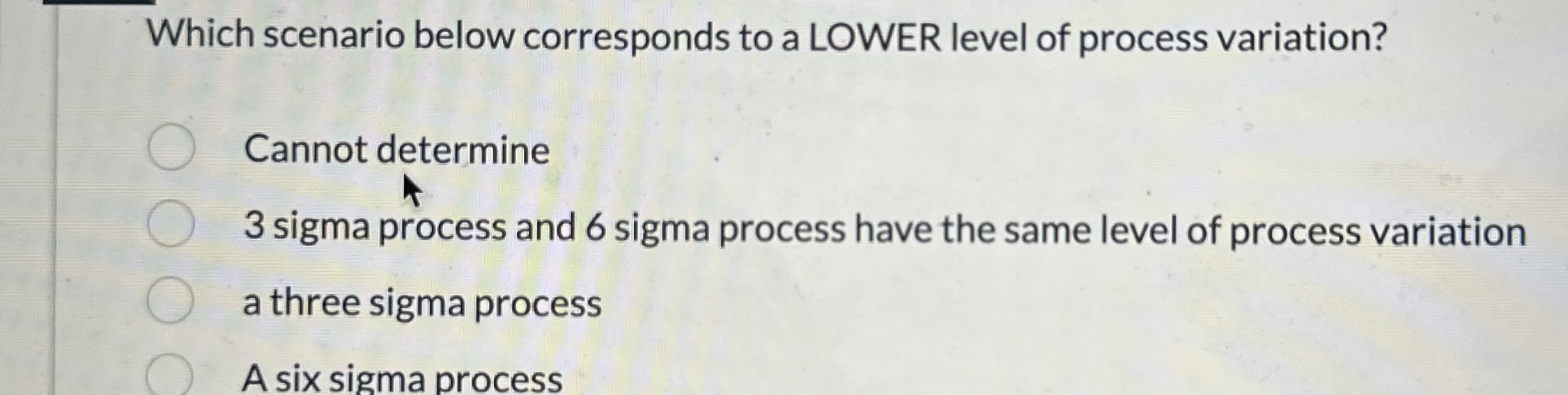 Solved Which scenario below corresponds to a LOWER level of | Chegg.com