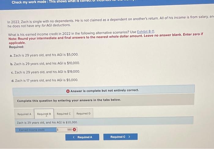 Solved In 2022, Zach is single with no dependents. He is not | Chegg.com