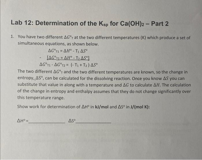 Solved I need to take the average delta G of the first two | Chegg.com