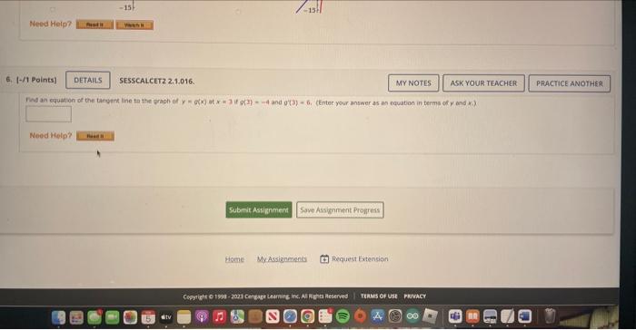 Solved 9′(3)=6 | Chegg.com