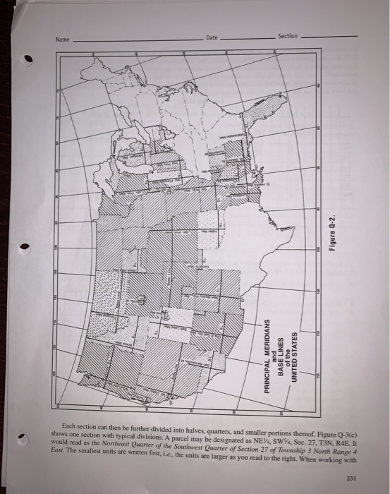 Solved Q-3 Townships and Sections Starting at the point of | Chegg.com