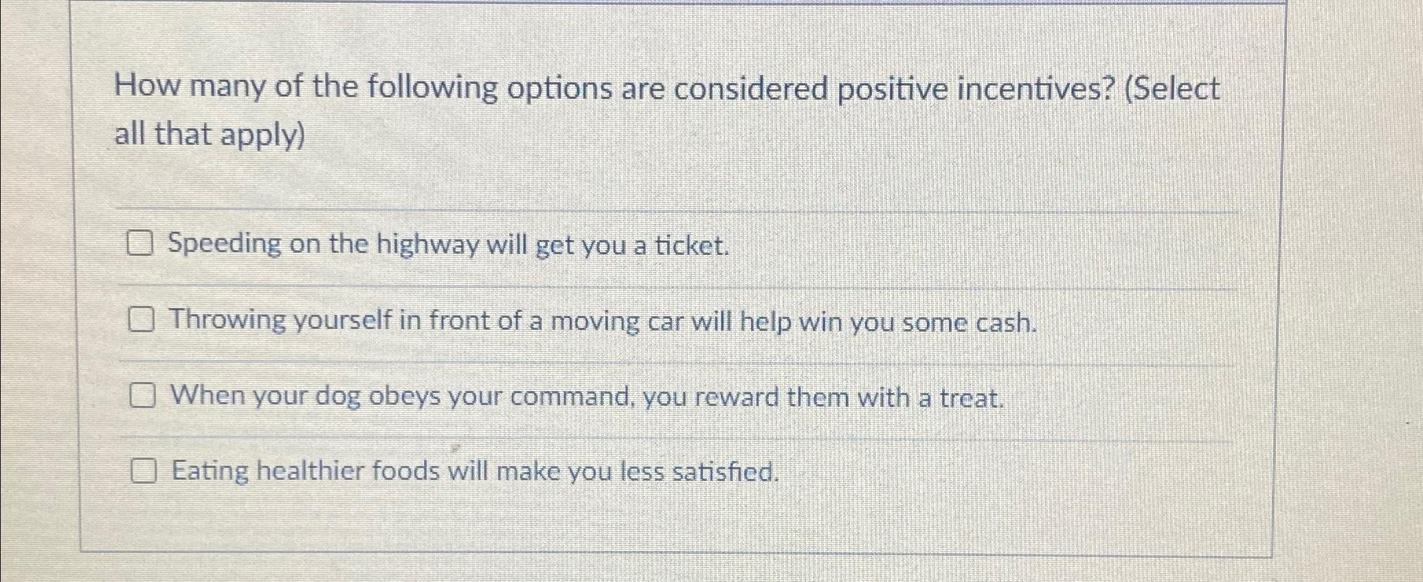 Solved How many of the following options are considered | Chegg.com