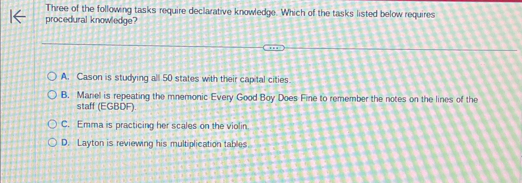 Solved Three of the following tasks require declarative | Chegg.com