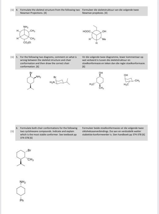 Solved 111. 4. Formulate the skeletal structure from the | Chegg.com