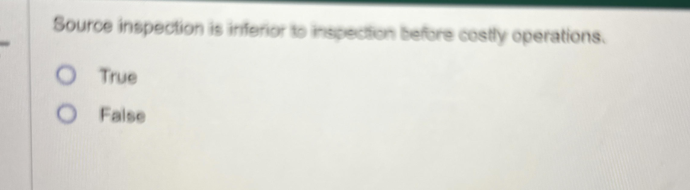Solved Source inspection is inferior to inspection before | Chegg.com