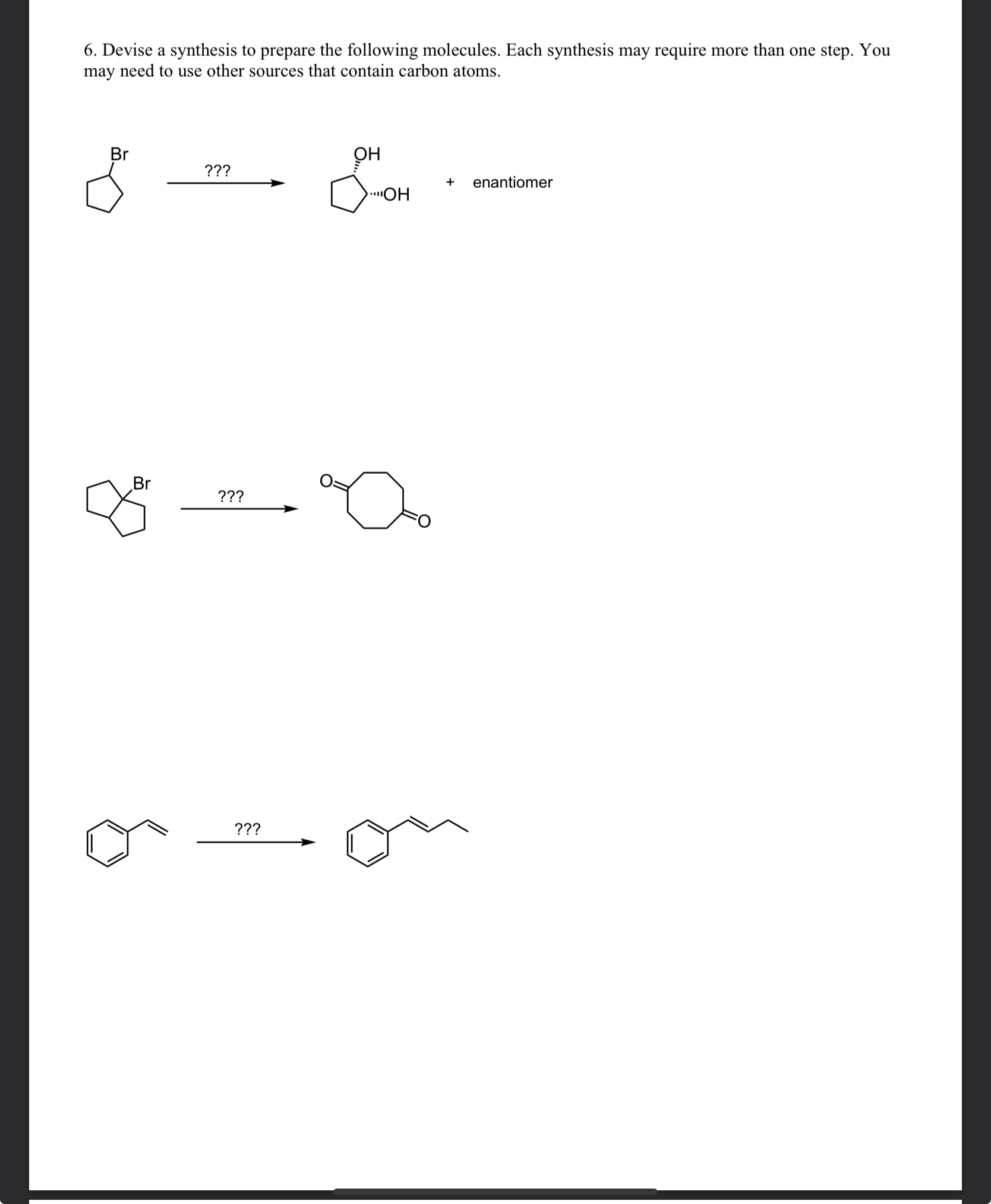 Solved Devise a synthesis to prepare the following | Chegg.com