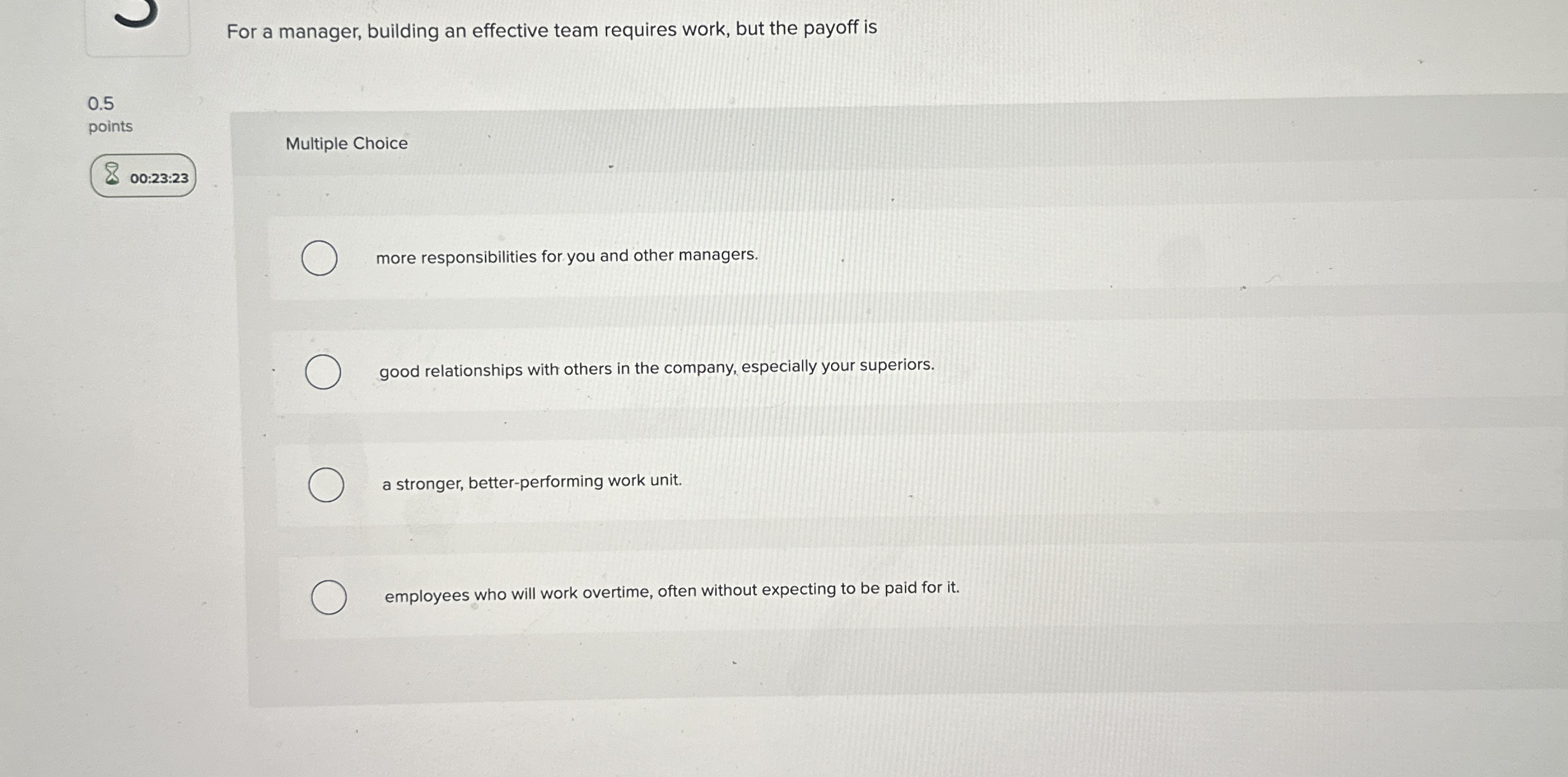 Solved For a manager, building an effective team requires | Chegg.com