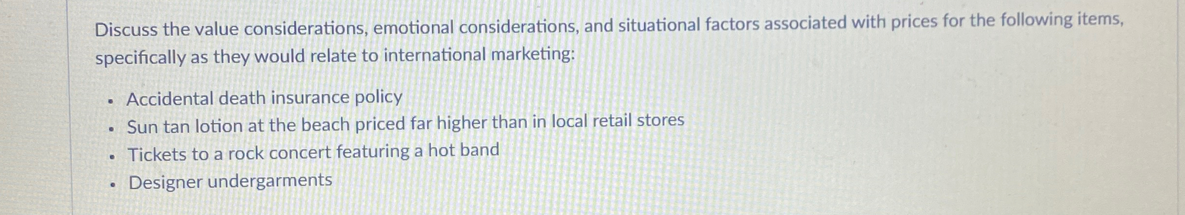 Solved Discuss the value considerations, emotional | Chegg.com