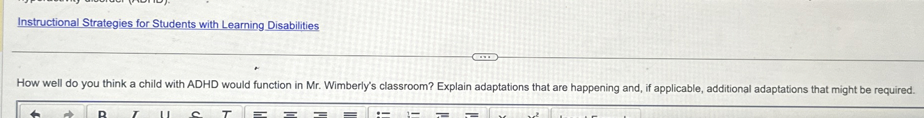 Solved Instructional Strategies for Students with Learning | Chegg.com