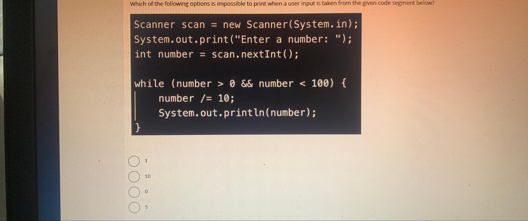 Solved Which of the following options is impossible to print | Chegg.com