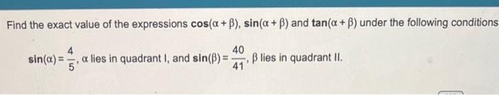 Solved Find the exact value of the expressions | Chegg.com
