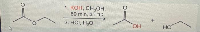 Solved 1. KOH,CH3OH, 60 min,35∘C | Chegg.com