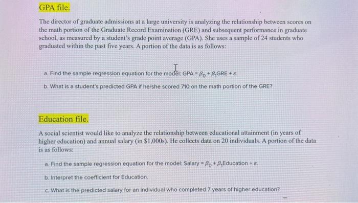 GPA file. The director of graduate admissions at a | Chegg.com